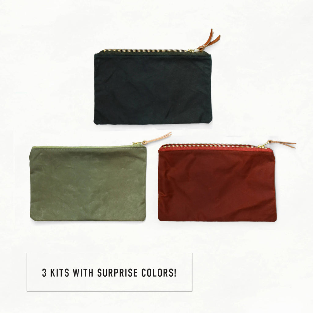 Waxed Canvas Zipper Pouch Kits - Grab Bag! - Quick Make | Klum House ...